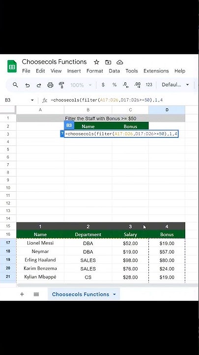 Choose Certain Columns in Excel | CHOOSECOLS & FILTER Functions | Excel Tips and Tricks #excel ...