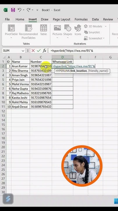How To Create Whstaapp Chat Link In Excel Excel Excelformula