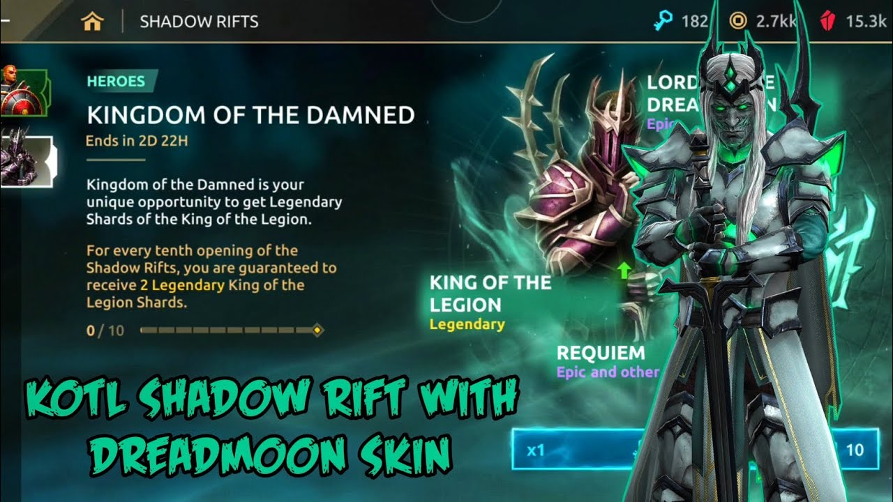 King of the Legion Shadow Rift with Dreadmoon Skin | Shadow Fight Arena ...