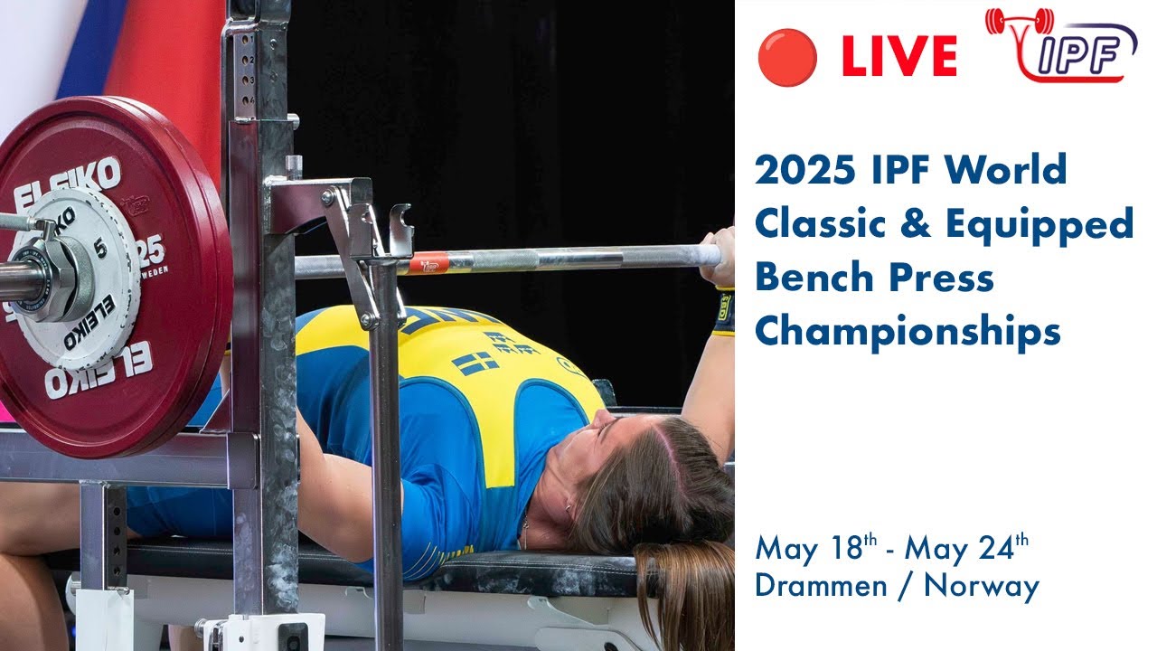 Men M1 59-83kg Classic - 2025 World Bench Press Championships - YouTube