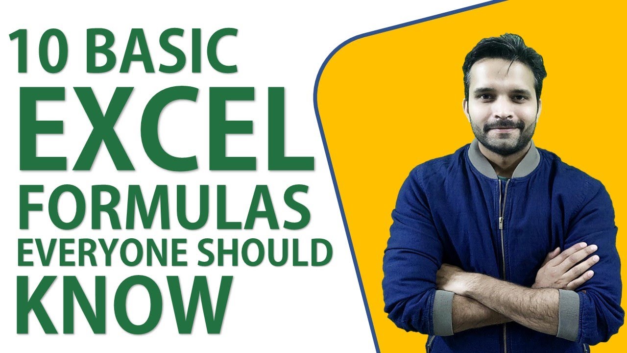 10 Basic Excel Formulas Everyone Should Know | in Hindi - YouTube