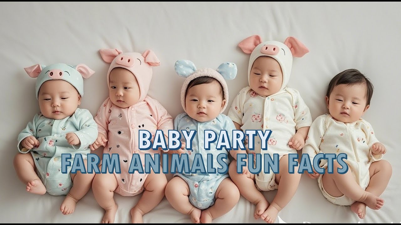 Discover Fun Farm Animal Facts with Cute Baby Dance Moves! (6 Minutes)🐮 ...
