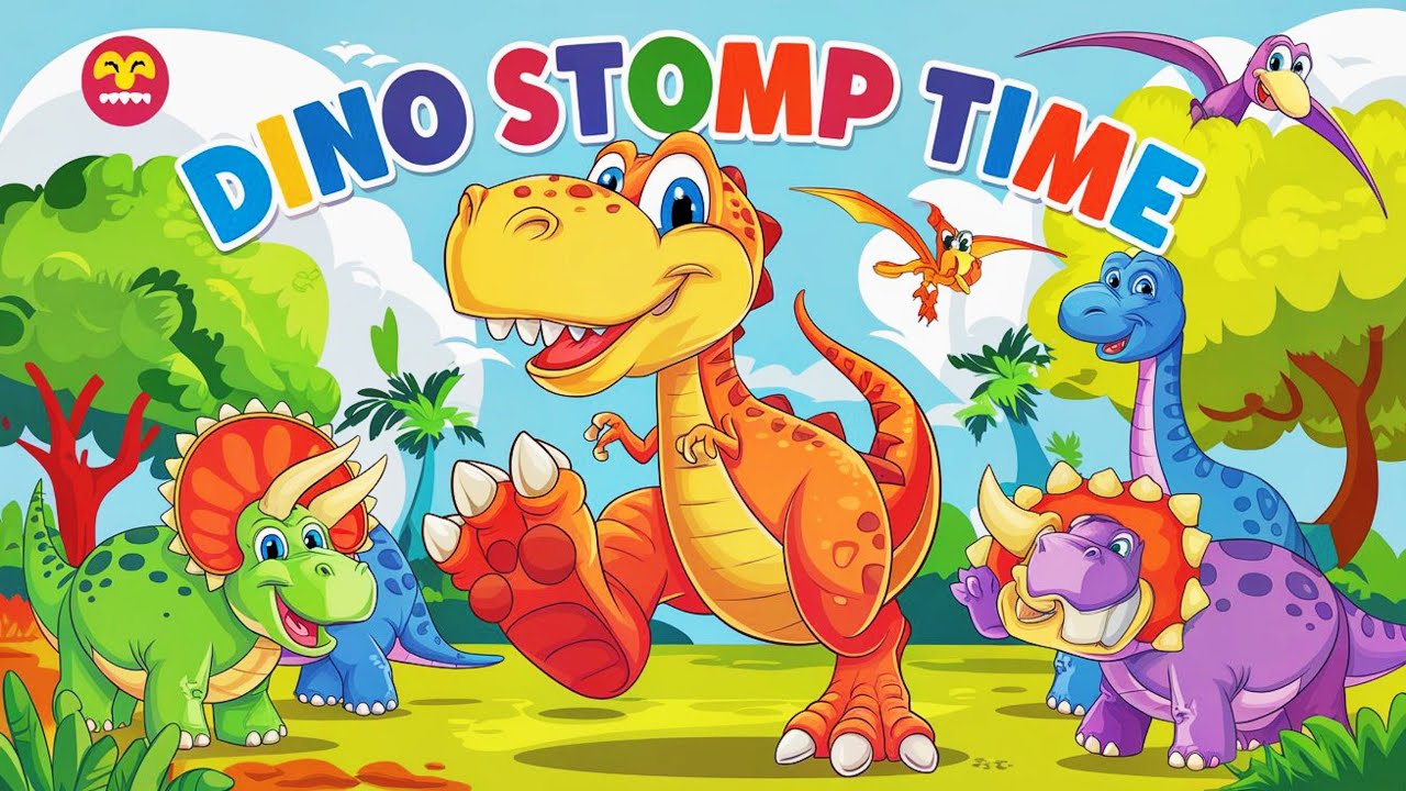 🎵 Dino Stomp Time! Fun Dinosaur Dance for Kids | Kidz Gala - YouTube