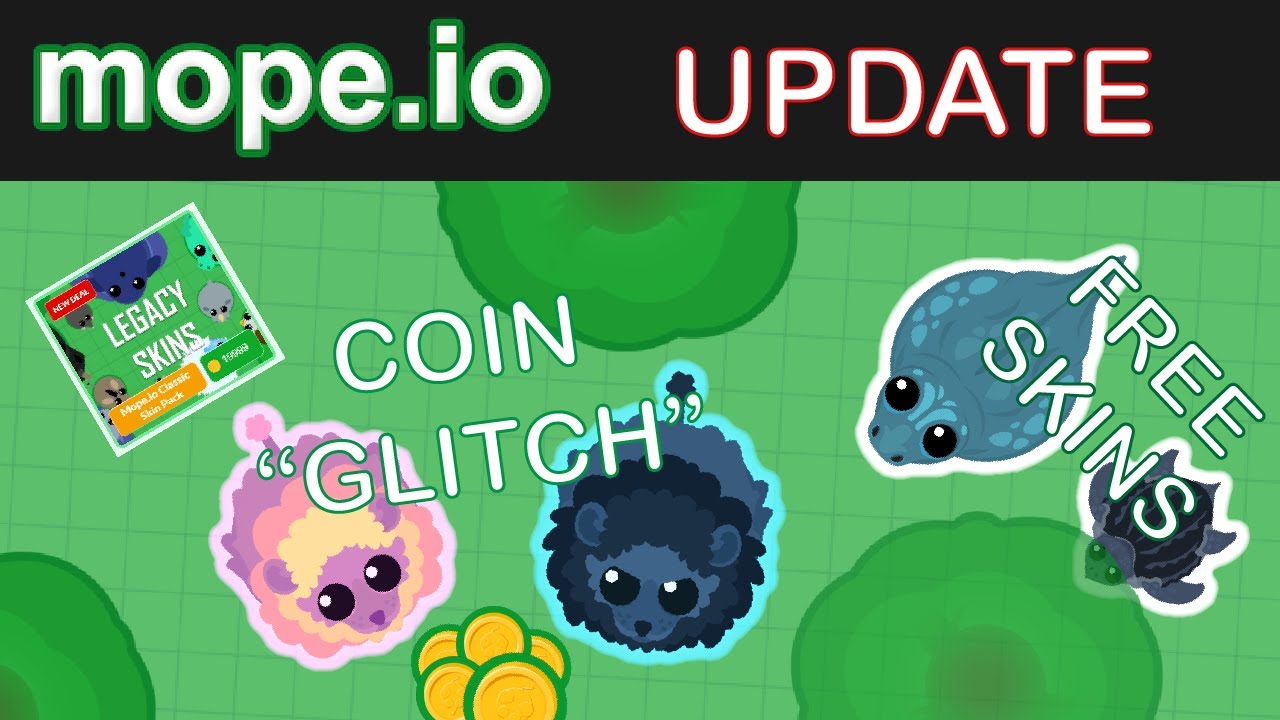 Mope.io // NEW UPDATE // New Skins/Skin Review, Lags & Coin Glitch ...