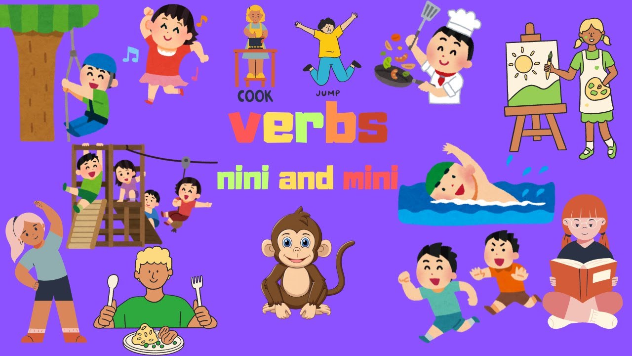 Action Verbs | Common Action Verbs in English | kids | English ...