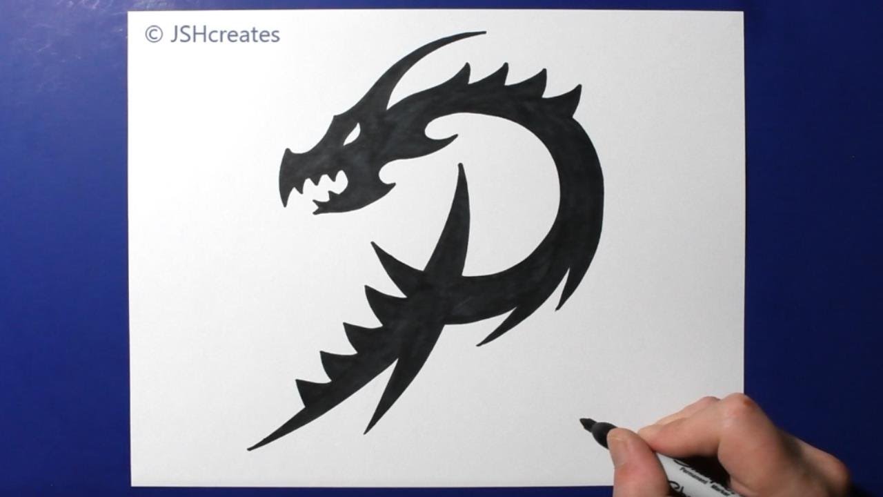 Fancy Lettering / Cool Letter Writing / Initial P Dragon / Step By Step ...