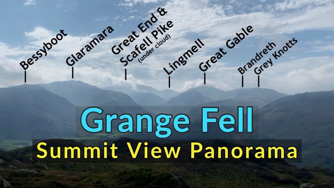 Grange Fell : Fully Labelled Summit View Panorama - YouTube