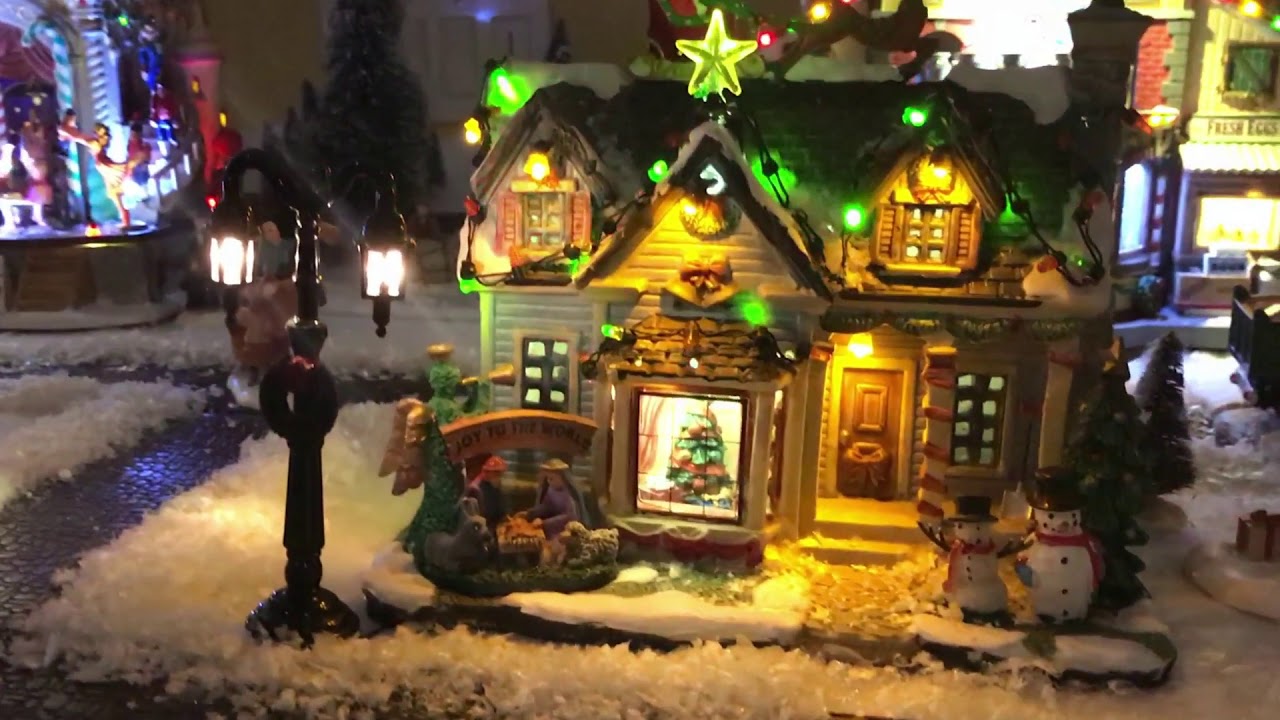 2020 Christmas Lemax village with model trains - YouTube