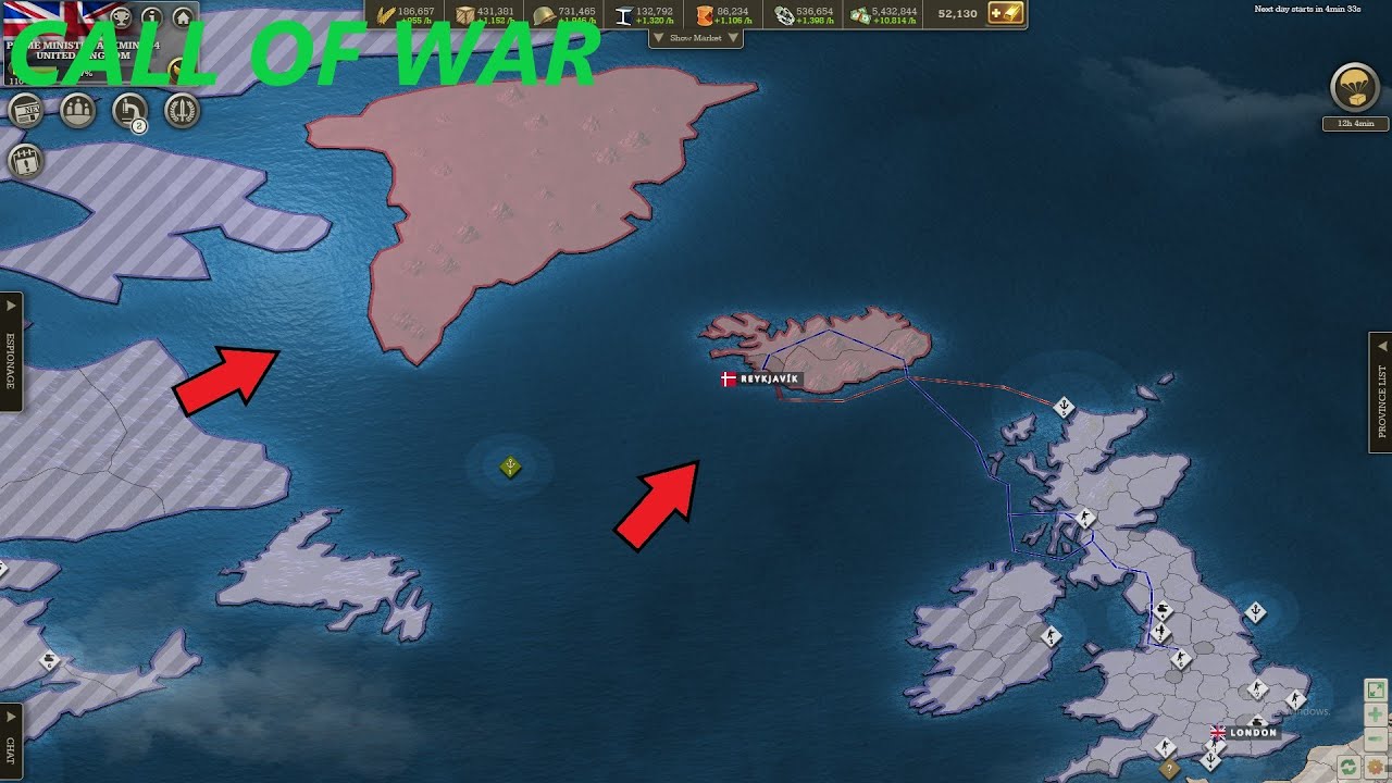 The Invasion of Iceland! Call of War British Empire Let's Play Part 38 ...