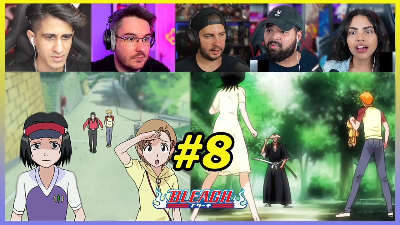 BLEACH EP8 | GRAND FISHER ATTACKS! | Reaction Mashup - YouTube
