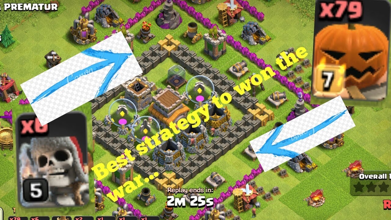 Giant skeleton and pumpkin barracks Strategy in Coc.... Must watch ...