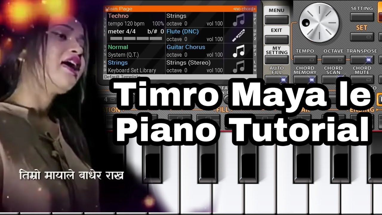 Timro Maya Le Badhera Rakha - Easy piano Tutorial - YouTube