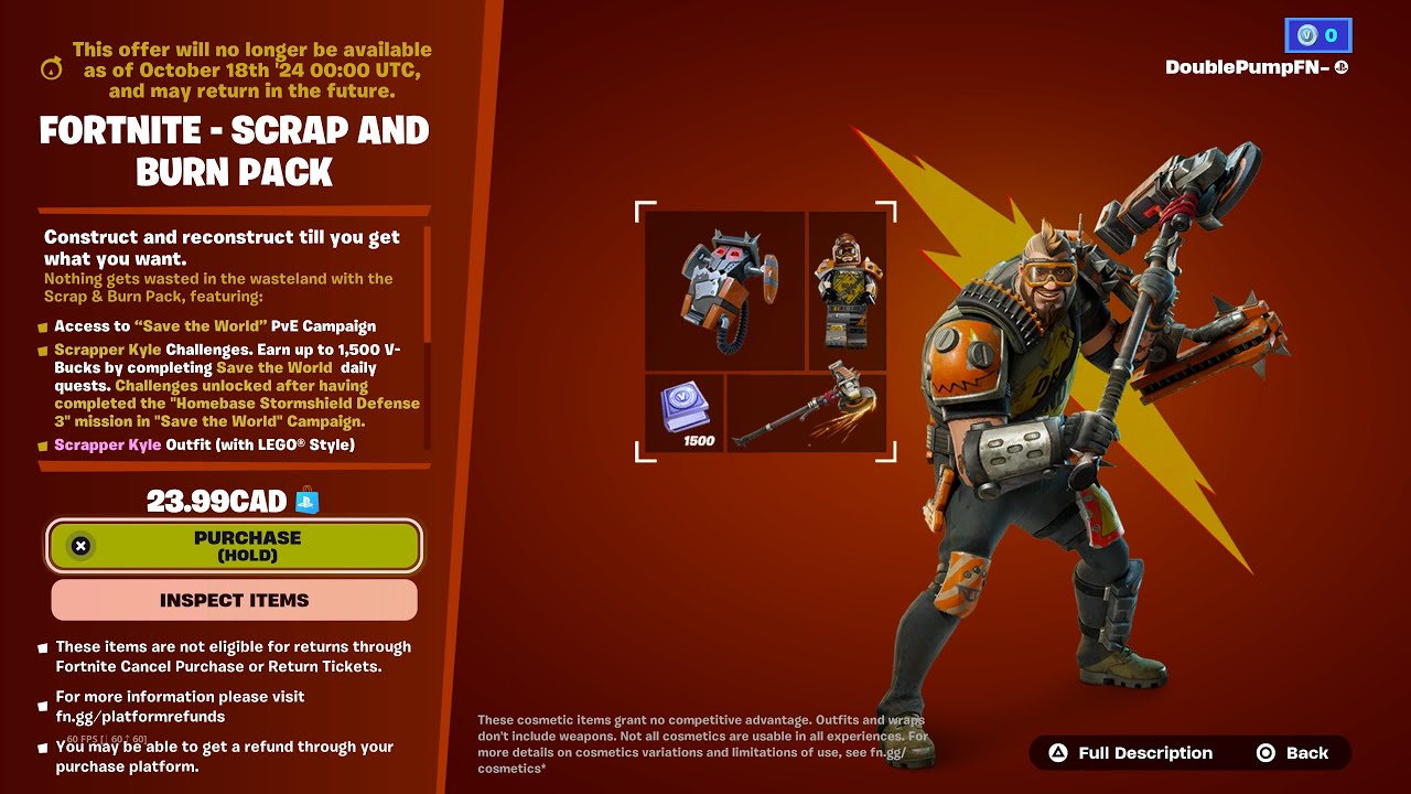 *NEW* SCRAP & BURN VBUCKS PACK! (Fortnite Item Shop) - YouTube