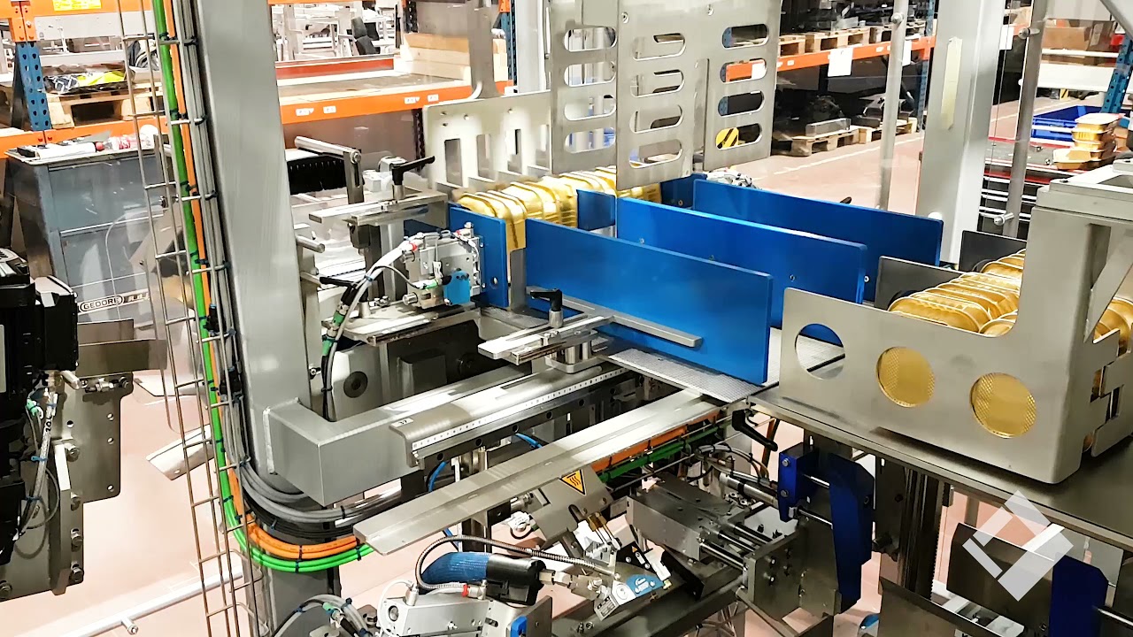 Tray Packer for Aluminum Trays - YouTube