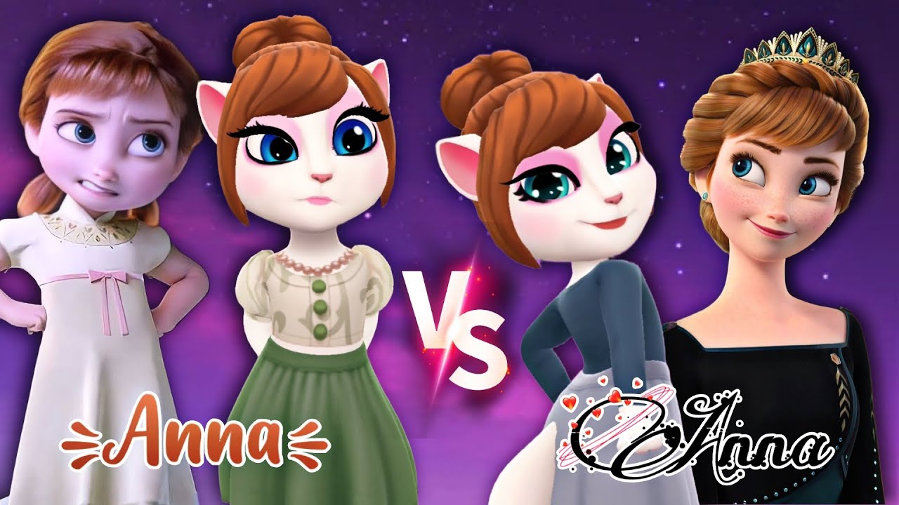 My Talking Angela 2 | Angela Vs Little Anna 🤗 Vs Queen Anna 👑| Spring ...