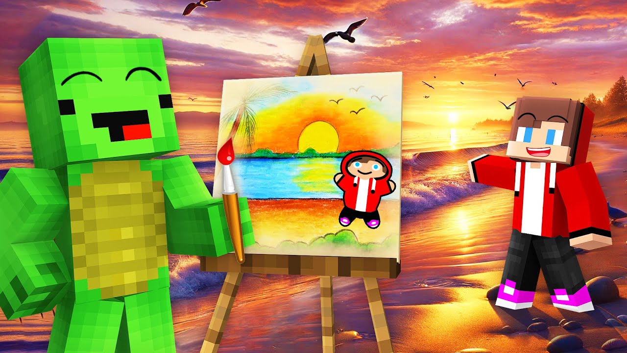 JJ and Mikey Use Draw Mod for Make Real Life - Minecraft Maizen - YouTube