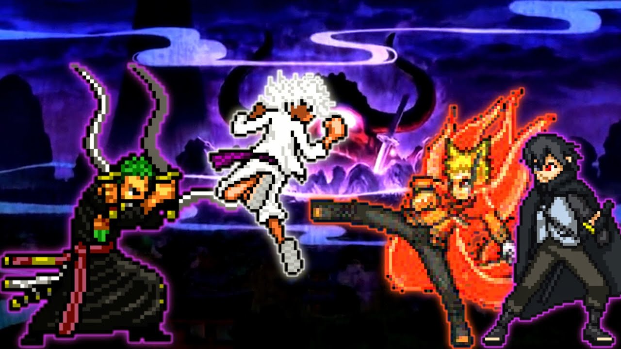 Luffy Gear 5 V2 Op And Zoro Onigashima Vs Naruto Baryon Mode V3 2