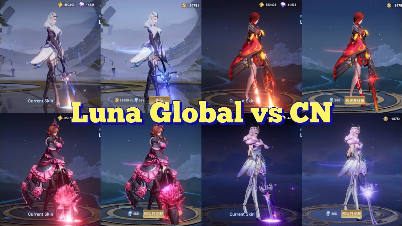 BASIC LUNA GLOBAL VS. CN, WHICH IS BEST? HONOR OF KINGS - YouTube