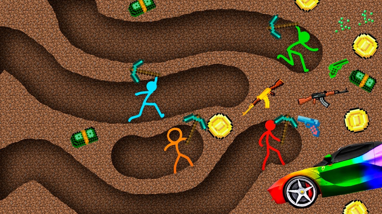 Stickman Animation Vs Minecraft ~ MINECRAFT TREASURES / Stickman ...