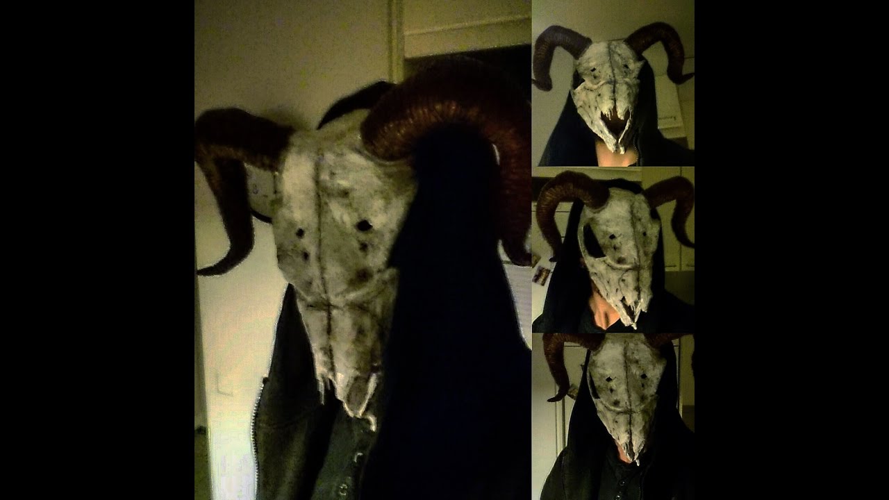 "Ram skull" Halloween mask complete timelapse + hq pics and turntable ...
