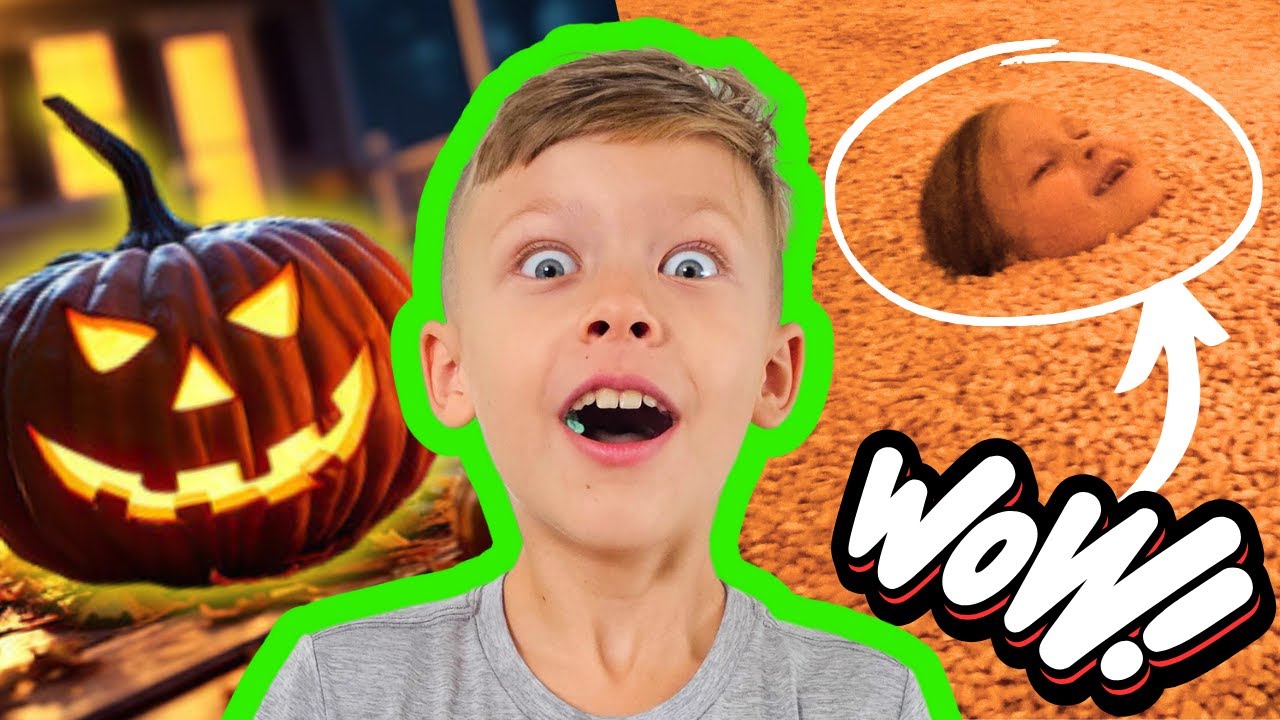Pumpkin Patch Kids / Haunted House Kids / Buried in a Corn Pit / Videos for Kids / Halloween ...