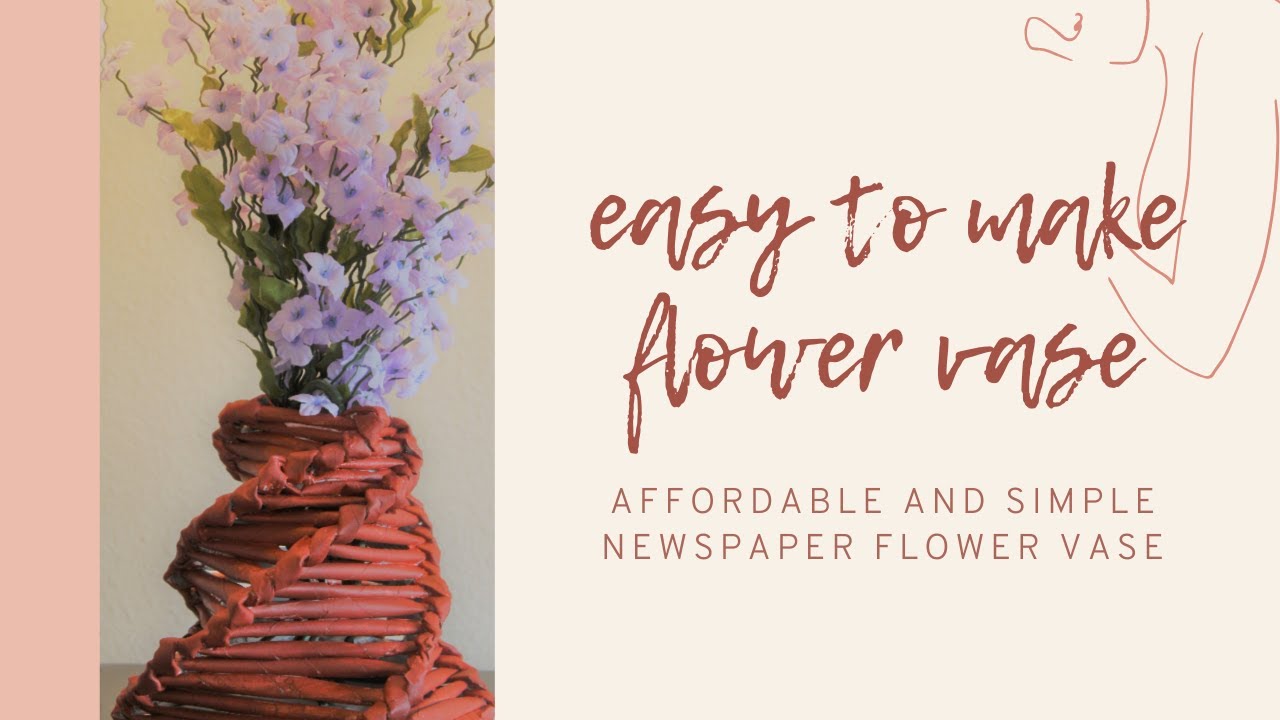 News paper craft work - flower vase - YouTube