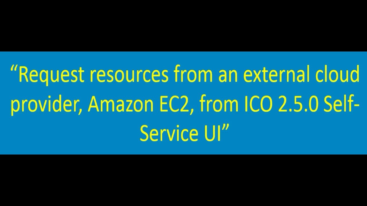 How to deploy instance from ICO 2.5.0 to AWS in hybrid cloud - YouTube