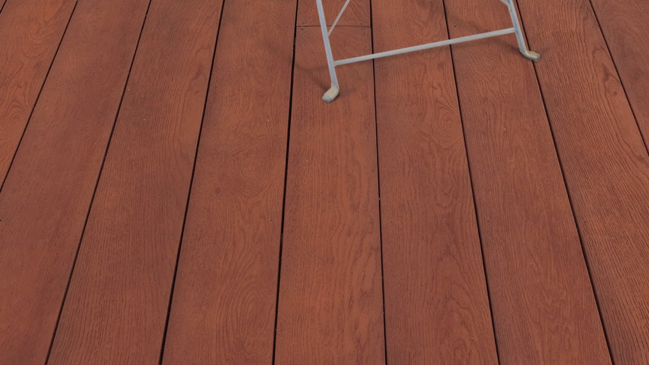 Millboard Enhanced Grain Decking Jarrah Colour - YouTube