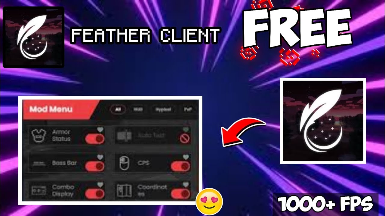 Feather Client Free download l For Java edition l Pojav Launcher 1000 ...