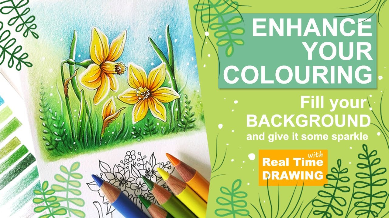 How to fill your background and give sparkle to your colouring - with ...