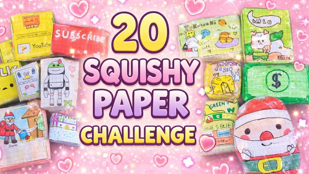 20 squishy paper challenge PART 2 #keşfetbeniöneçıkar # ...