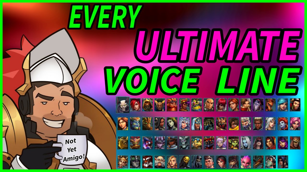 All 59 Paladins Ultimate Voice Lines - YouTube