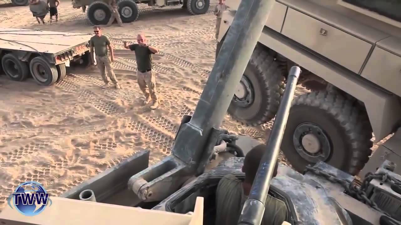 US 2 Million Dollars Tow Tank Recover a Broken MRAP Vehicle M88A2 ...