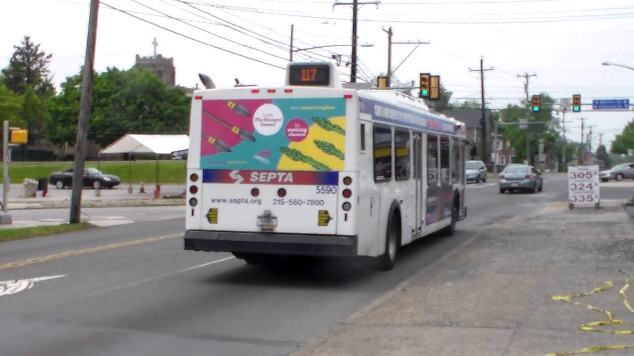 SEPTA BUS: NEW FLYER D40LF 5590 ON ROUTE: 117 PT6 - YouTube