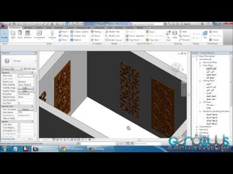 How to create Revit Family: Wooden Tablo (TABLEAU) - wall based