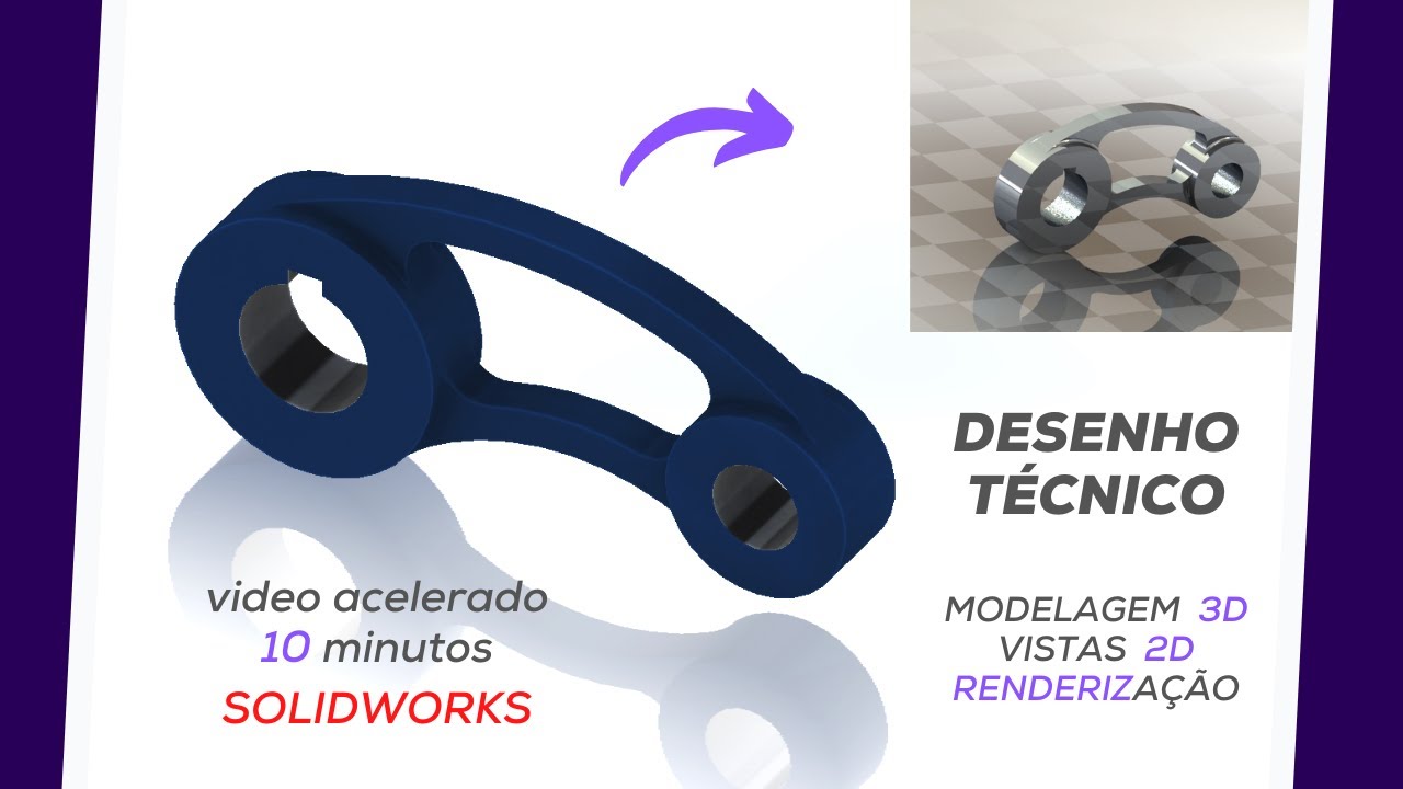 Solidworks tutorial em 10 minutos - Modelagem, vistas e renderização ...