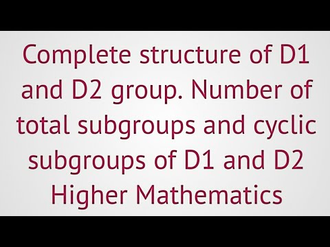 Lec#40||Group theory||structure of D1 and D2|| Dihedral group - YouTube