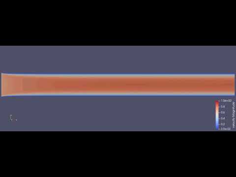 Animation of converge simulation for a channel flow - YouTube