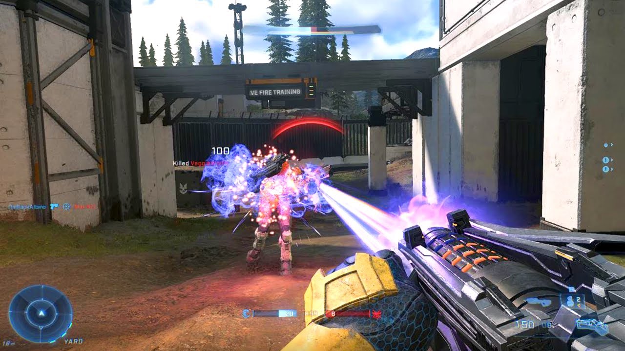 Halo Infinite SENTINEL BEAM melts in Multiplayer - YouTube