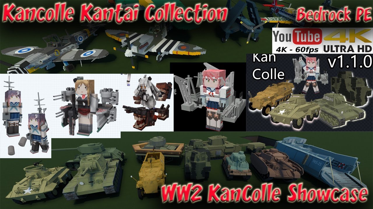 Kancolle Kantai Collection Addon Showcase WW2 Addon Minecraft Bedrock ...