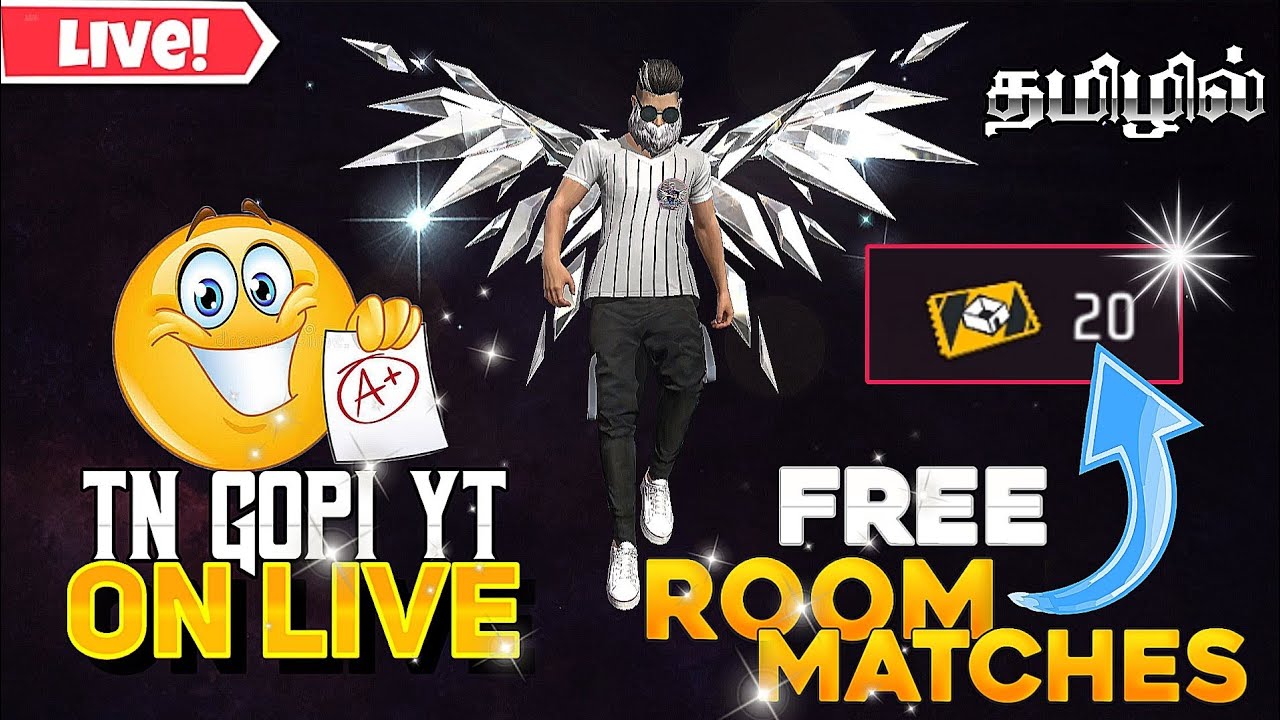 🦋FREE FIRE FREE ROOM MATCH LIVE TAMIL | TN GOPI YT ON LIVE 🦋 - YouTube
