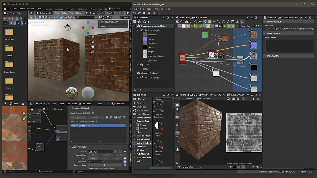 Videoguide - From Substance Designer to Blender, Export Textures for ...