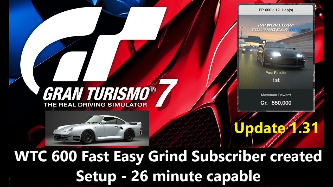GT7 Tokyo Expressway WTC 600 Grind Fast Easy win update 1 31 Porsche ...