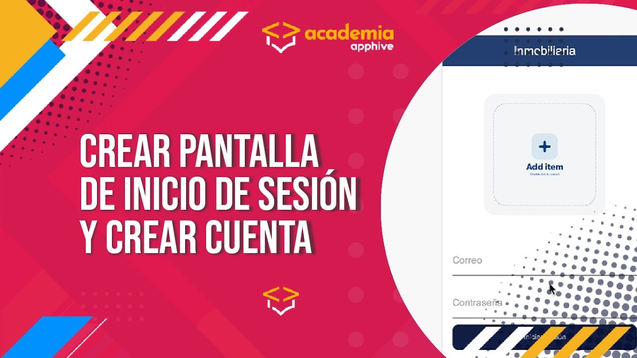33. Crear pantalla de inicio de sesión y crear cuenta - YouTube