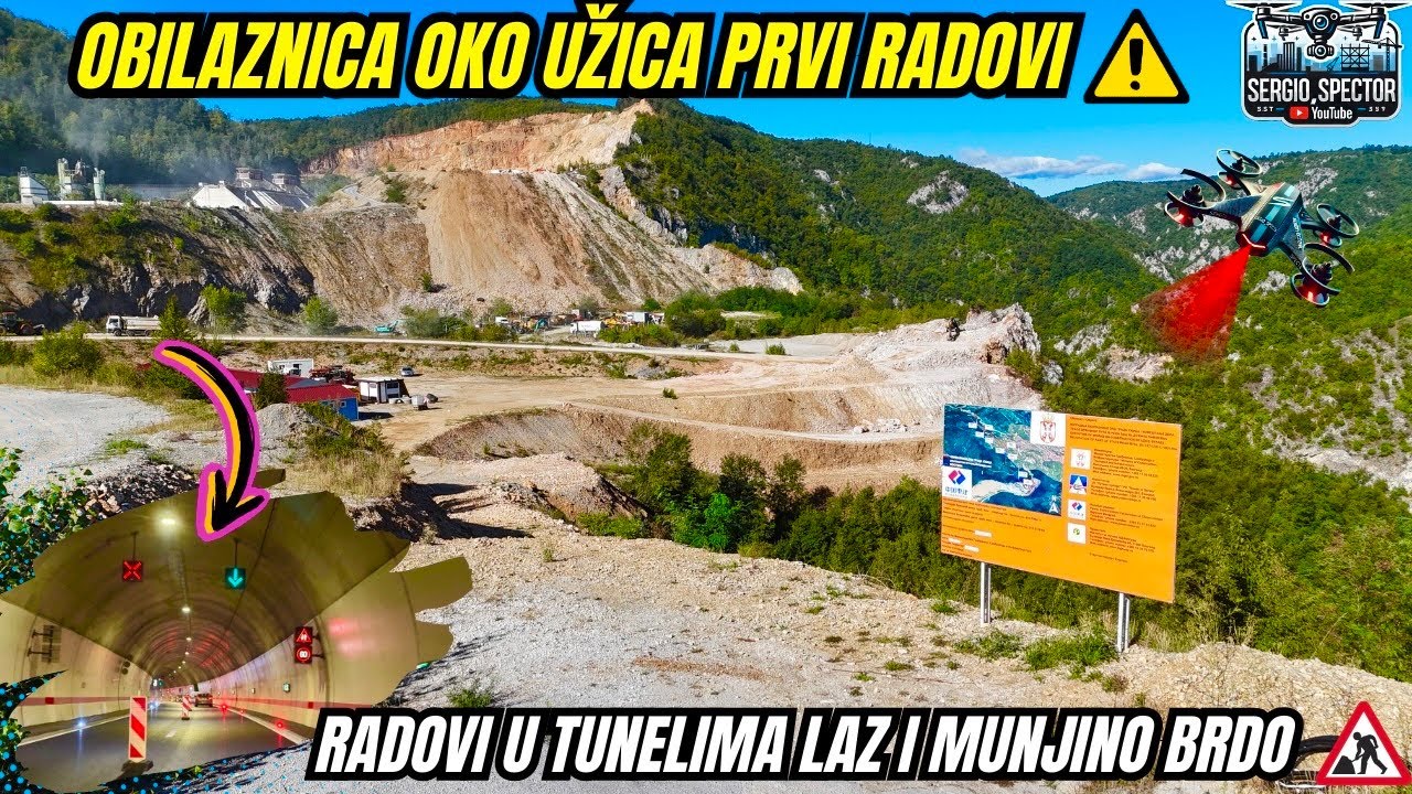Obilaznica oko UŽICA i radovi u Tunelima Munjino Brdo i Laz, Autoput ...