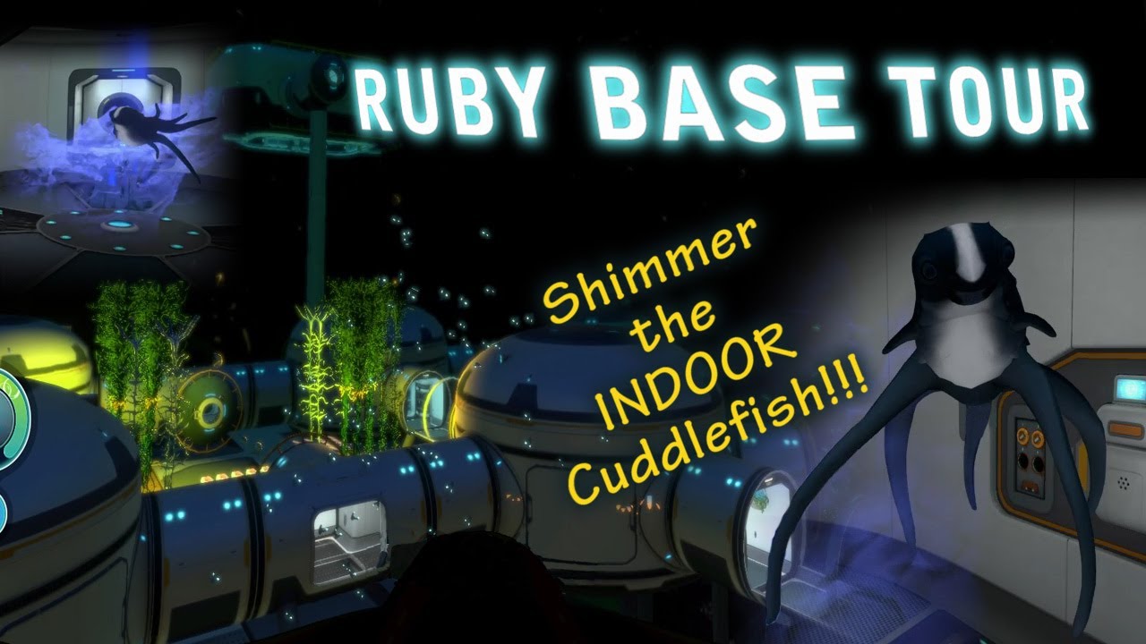Subnautica: Ruby Base tour! Shimmer the INDOOR cuddlefish! - YouTube