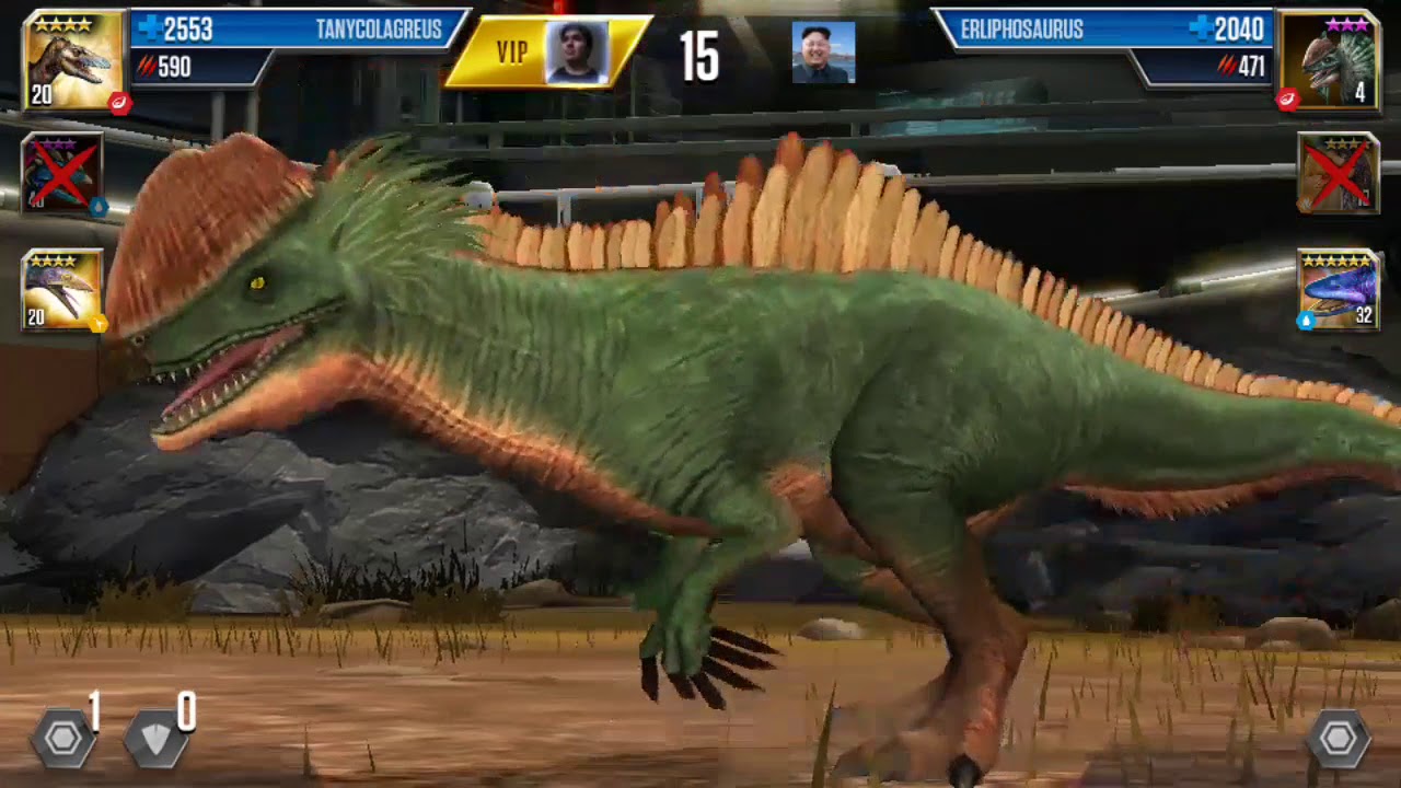 Jurassic World The Game Player Duel Battle 804 Eudimorphodon Level