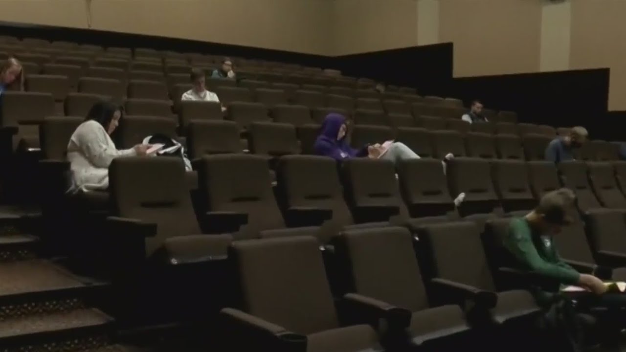 School Uses Movie Theater as Classrooms - YouTube
