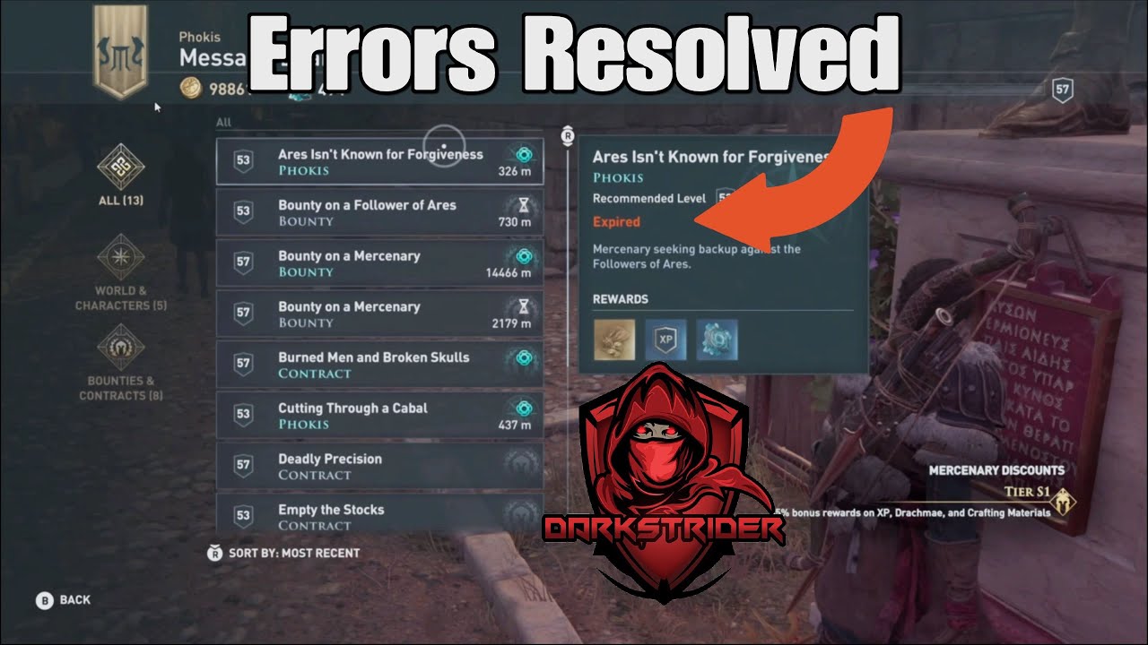 Assassins Creed Odyssey Errors Resolved Youtube