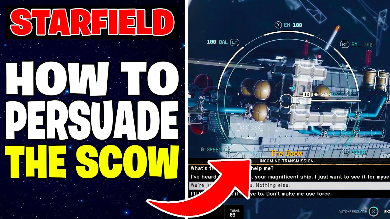 How to Persuade The Scow - Starfield - YouTube